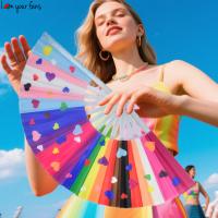 China New Design Custom Large Fans Pride Rave Fans 33cm/13inch Large Folding Hand Fan for Party, Dance, Decoration for sale