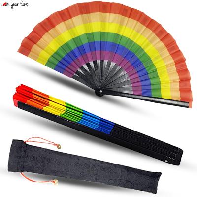 China 13inches Personalised Bamboo Tarot Themed Large Hand Fan 33cm Folding Fan for Festival Party & Home Decoration for sale