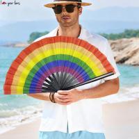 China 13inches Personalised Bamboo Tarot Themed Large Hand Fan 33cm Folding Fan for Festival Party & Home Decoration for sale