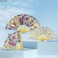 China Personalised Tarot Themed Large Hand Fan Custom Printed Folding Fan for Festival,Party,Decoration for sale
