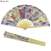 China Personalised Tarot Themed Large Hand Fan Custom Printed Folding Fan for Festival,Party,Decoration for sale