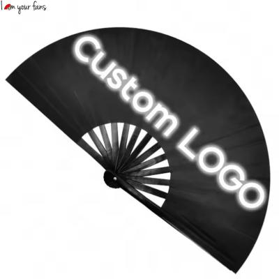 China Contemporary 33cm Clack Folding Fan Smooth Opening Bamboo Craft Stylish Modern Hand Fan for Business or Promotional Gift for sale