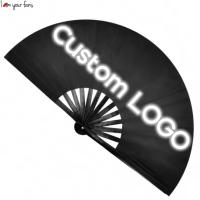 China Contemporary 33cm Clack Folding Fan Smooth Opening Bamboo Craft Stylish Modern Hand Fan for Business or Promotional Gift for sale
