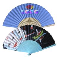 China New Design Large Hand Fan Folding Lighting Bamboo Decorative Rave Flash Fan Paper Fans for Party for sale