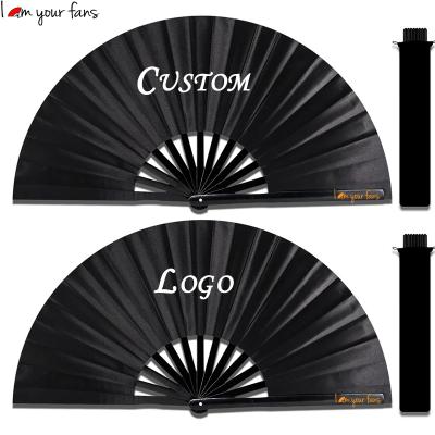 China Custom Logo 33cm Rave Fan Carnival Fan - Bulk Order Promotional Hand Fans for Party Events for sale