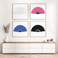 China Customized 33cm Personalized Clack Fans Large Chinese Hand Fan Rave Fan for sale