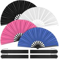 China Customized 33cm Personalized Clack Fans Large Chinese Hand Fan Rave Fan for sale