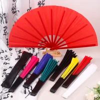China Big Size 33cm Tai Chi Sound Fan Arts Fan for Children's Dance Performance Fan Folding Fan Chinese Style for sale