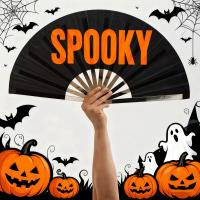 China Personalized 33Cm Large Folding Halloween Fans Bamboo Crafts Hand Fan for Festival Party for sale
