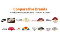 China Custom Logo 13 Inch Large Clack Folding Fan Folding Bamboo Hand Fan Clacking Sublimation Fan for Wedding and Dancing for sale