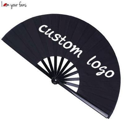 China 13inch Loud Noise Personalized Big Rave Clack Kung Fu Fan Wedding Folding Hand Fans for sale