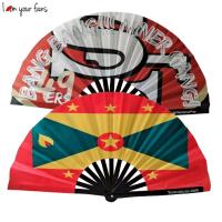 China 2025 New Arrival Customized Printing Decoration Bamboo Hand Fans Large for sale
