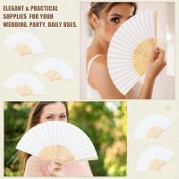 China Custom Bamboo Hand Fan Personalized Wedding Fans Paper Fans for Wedding Decoration for sale