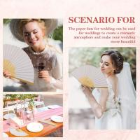 China Custom Bamboo Hand Fan Personalized Wedding Fans Paper Fans for Wedding Decoration for sale