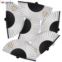China Factory Customized Hand Fan Advertising Folding Hand Fans Personalized Bamboo Paper Fan for sale