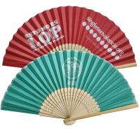 China Personalized Printed Art Logo Handfan Favor Fabric Wooden Bamboo Silk Sublimating Folding Custom Hand Fan for Wedding Promotion for sale