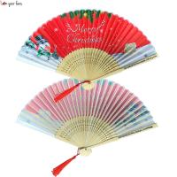 China New Arrival Christmas Fan Bamboo Fan Custom Christmas Gifts Hand Fan for sale