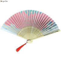 China Factory Direct Sales Christmas Fan Bamboo Fan Custom Hand Held Fan for sale