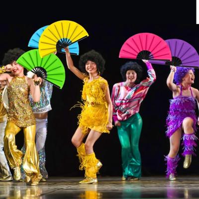 China Hot Selling Durable Pride Fans Large Festival Dance Fan Large Rave Clack Hand Fan for sale