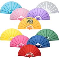 China Custom Large Fan Waterproof Folding Fan Dance&Party 33cm Rave Fan Hand Fan Wholesale for sale