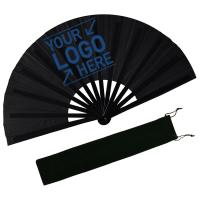 China Custom Kungfu Fan Big Folding Hand Fan Large Rave Clack Hand Fan for Dance, Parties, Festivals for sale