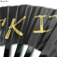China Hot Selling Personalized 33cm Large Clack Fan Rave Festival Fans Kungfu Hand Fans for Party, Dance for sale