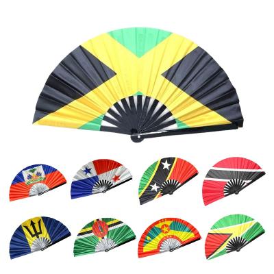 China Ultimate Performance 33cm Clack Fan Globally Recognized Handheld Bamboo Fabric Painted Technique for sale