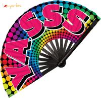 China 33cm Bamboo Crafts Large Folding Fan Clack Fans Big Clack Large 33Cm Custom Logo Printing Rave Hand Fan for sale