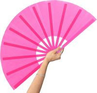 China Large 13 Inch  Folding Hand Handle Bamboo Clack Fans Rave Fan Custom for Promotion Crafts for sale