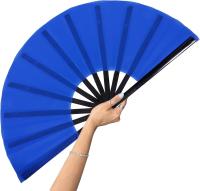China Best Selling 13 Inch Large Carved Bamboo Rave Popping Fan Eco-Friendly Clacking Fans for Line Dancing 33cm Painted Feature for sale