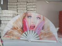 China Music Festival Custom Large Clack Fans 13inch Kungfu Hand Fan Rave Fan for Dancing for sale