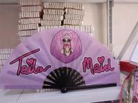 China Music Festival Custom Large Clack Fans 13inch Kungfu Hand Fan Rave Fan for Dancing for sale