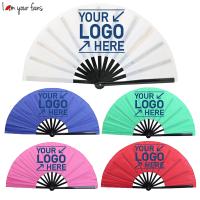 China 13 Inch Custom Rave Printed Folding Hand Fan Plastic Rave Hand Fan Printed Loud Clack Hand Fan for sale