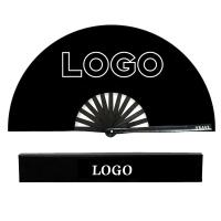 China 2025 Best Selling Promotion 13 Inch Large Large Noise Rave Fan Personalized Custom Printed Logo Clack Hand Fan for sale