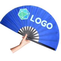 China Chinese Traditional Style Kung Fu Fan Bamboo Fan Large Rave Handheld Fan for sale