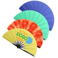 China High Quality UV Printing Large Size Clacking Sublimation Fan Bamboo Clack Fans Custom Rave Fans for sale
