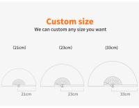 China Customized Logo Print Large Rave Clack Fans Kungfu Hand Fan Bamboo Folding Fan for Music for sale