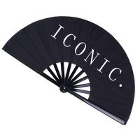 China Customized  Large  Rave Fans Classic Chinese Art Big Clark Handing Folding Fans for Promotion for sale