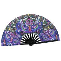 China Customized  Large  Rave Fans Classic Chinese Art Big Clark Handing Folding Fans for Promotion for sale
