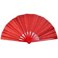 China Plastic with Fbaric 33cm Large Customized  Rave Fans Classic Chinese Art Big Clark Handing Folding Fans for Promotion for sale