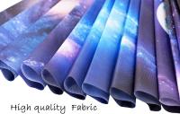 China Bamboo with Fbaric 33cm Large Customized  Rave Fans Classic Chinese Art Big Clark Handing Folding Fans for Promotion for sale