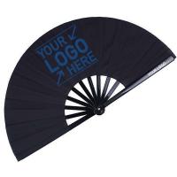 China Custom Bamboo Fan Crafts Rave Clack Fan Festivals Foldable Hand Fan for Christmas for sale