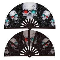 China Custom Print Bamboo Crafts Rave Clack Fan Festivals Foldable Hand Fan Rave for Christmas for sale