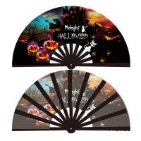 China Custom Print Bamboo Crafts Rave Clack Fan Festivals Foldable Hand Fan Rave for Christmas for sale