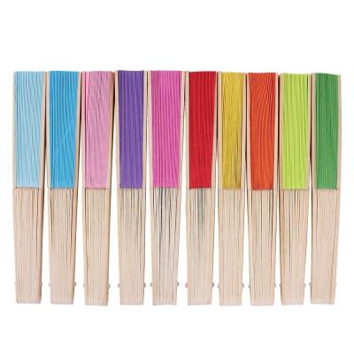 China Factory Price Decorative Craft Gifts Bamboo Paper Fan Size 23 Cm Painted Bamboo Fan for sale