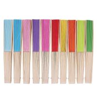 China Factory Price Decorative Craft Gifts Bamboo Paper Fan Size 23 Cm Painted Bamboo Fan for sale