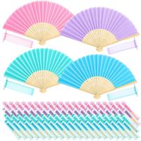 China Wholesale Two-sided White Bamboo Hand Fans Custom Printed Bamboo Folding Fan for sale