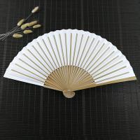 China Customized Korea Hand Fan 2 Sides Paper Hand Fan Bamboo Hand Fan With Paper Cover for sale