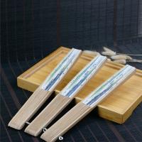 China Customized Korea Hand Fan 2 Sides Paper Hand Fan Bamboo Hand Fan With Paper Cover for sale
