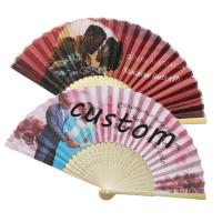 China New Design Custom Bamboo Folding Fan Hand Held Fan Bamboo Fans for Wedding for sale